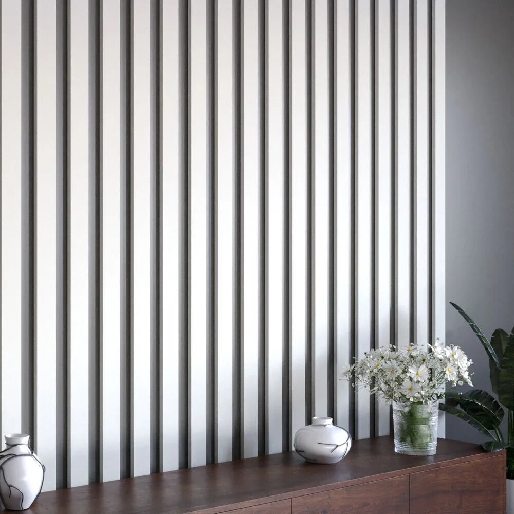 Интерьерная рейка саваш белая 16*60*2800 МДФ - 10 шт