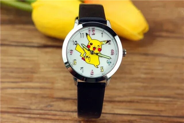 Кварцевые часы Pokémon Pikachu для детей, мальчиков и девочек, плюшевая игрушка Пикачу, рождественский подарок.