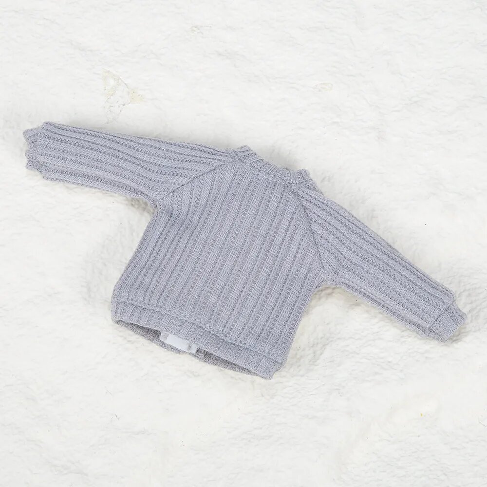 Серый вязаный свитер для кукол Ob11, 10cm Body, A1