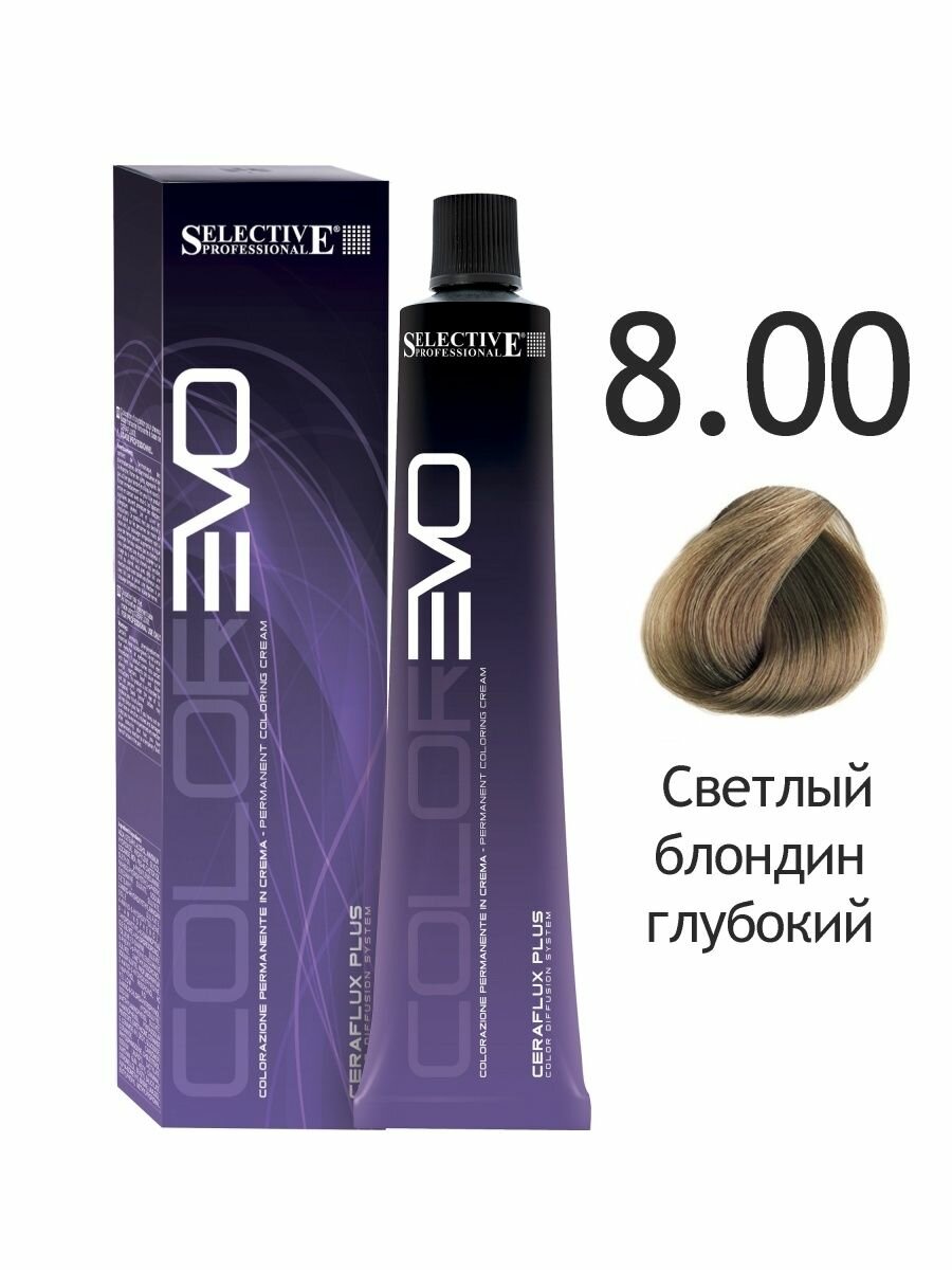 Краска для волос Selective Professional COLOREVO 8.00 светлый блондин глубокий, 100 мл