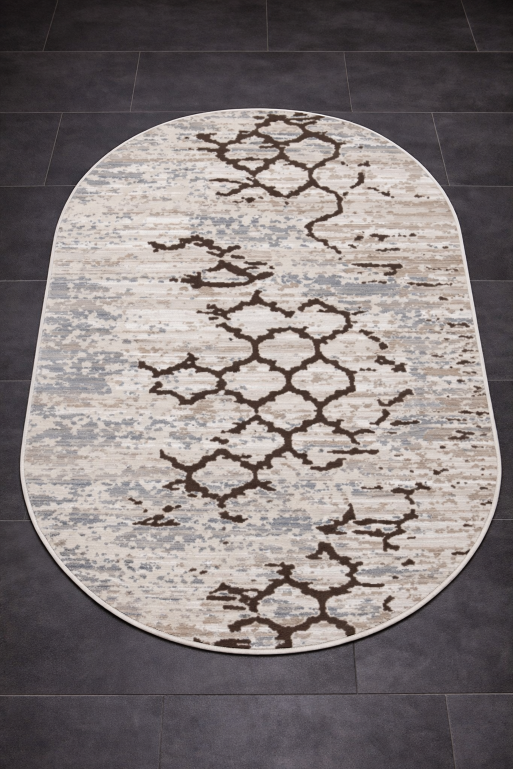 Ковер Тач дизайн 32109 цвет 30362 Овал 1x2м