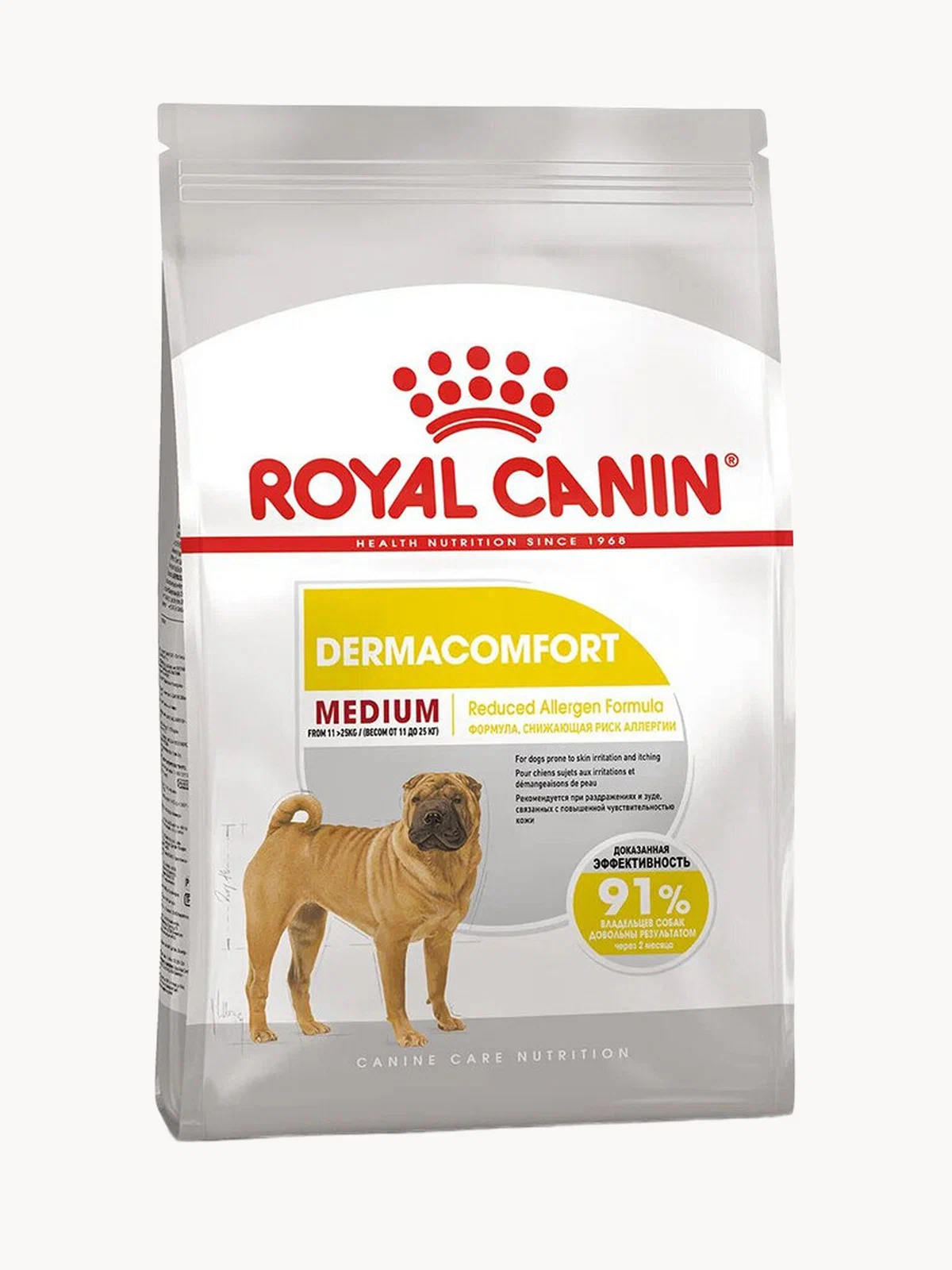 Сухой корм собак для средних пород Royal Canin Medium Dermacomfort, при раздражении и зуде кожи 10 кг