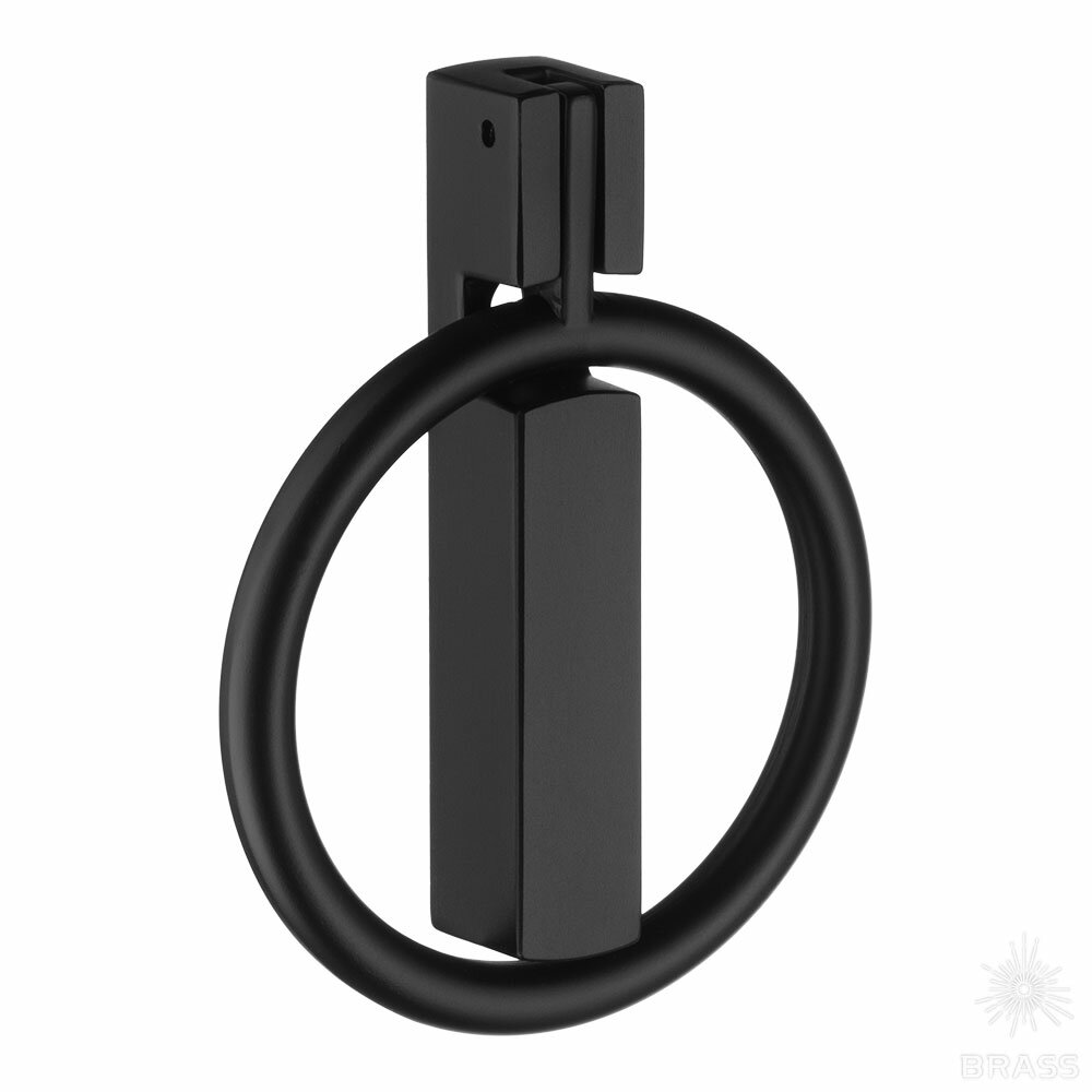 Ручка кольцо модерн, Matt Black, матовый чёрный, 1 шт, Турция