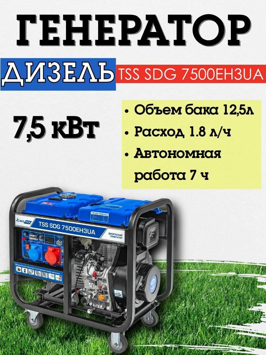 Дизель генератор TSS SDG 7500EH3UA
