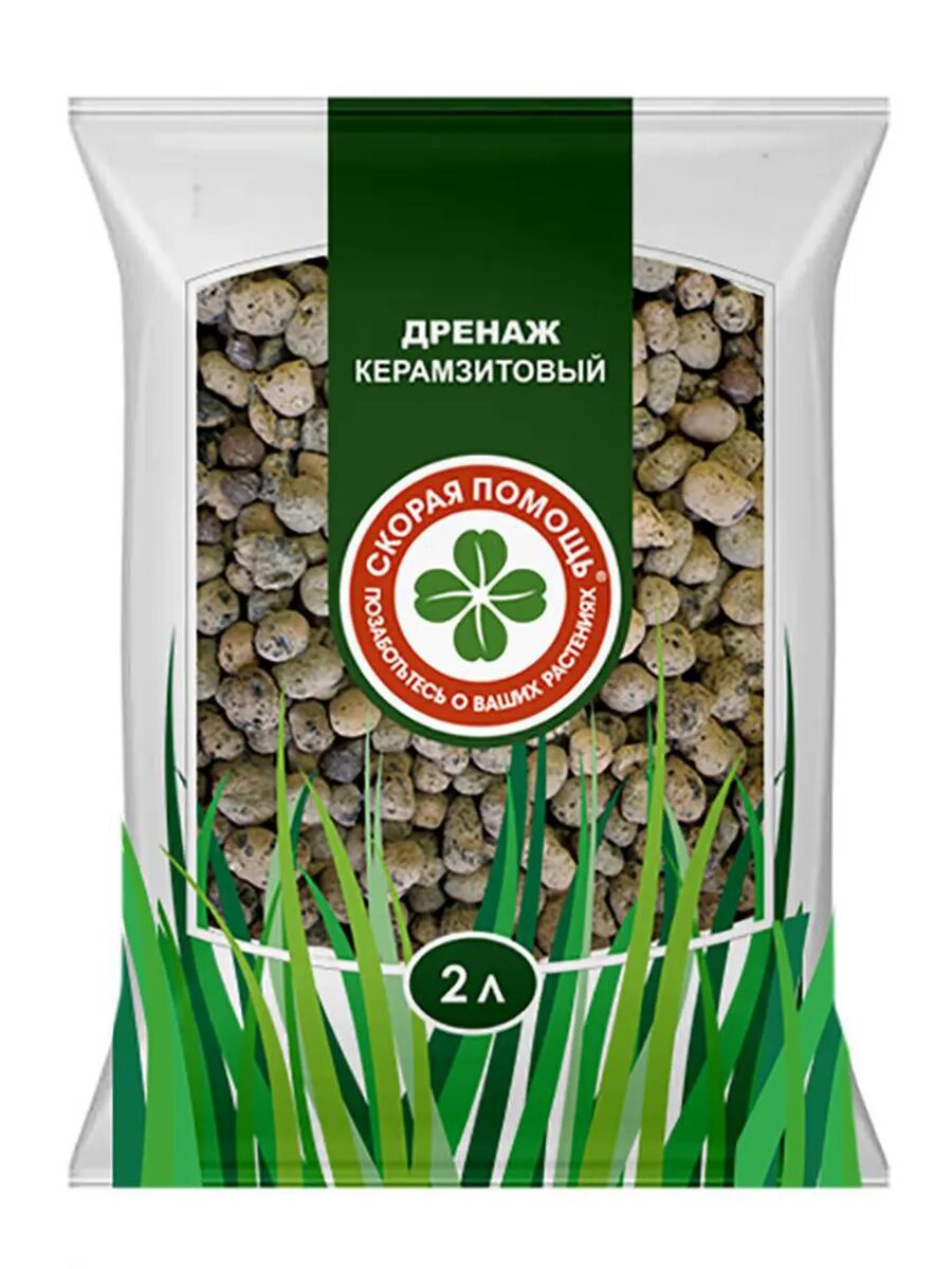 Дренаж керамзитовый Скорая помощь, фракция 5-10 мм, 2 л