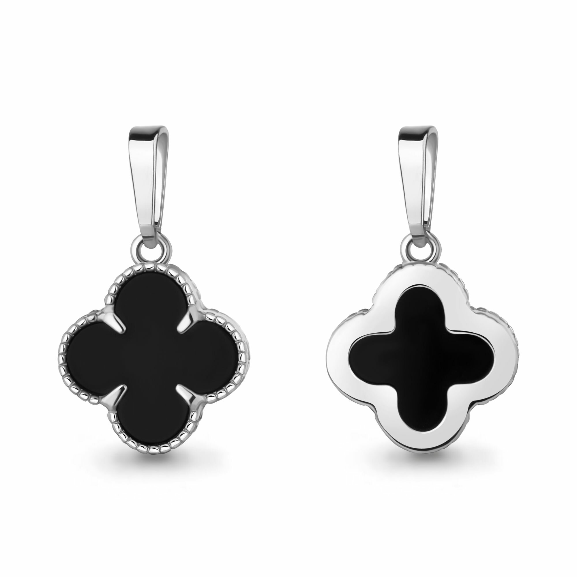 Подвеска, серебро, 925 проба, родирование, оникс