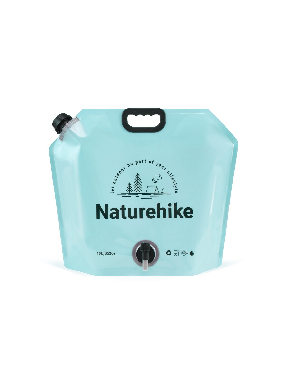 Канистра Naturehike Ling Wo для воды, 10 л, мягкая, голубая