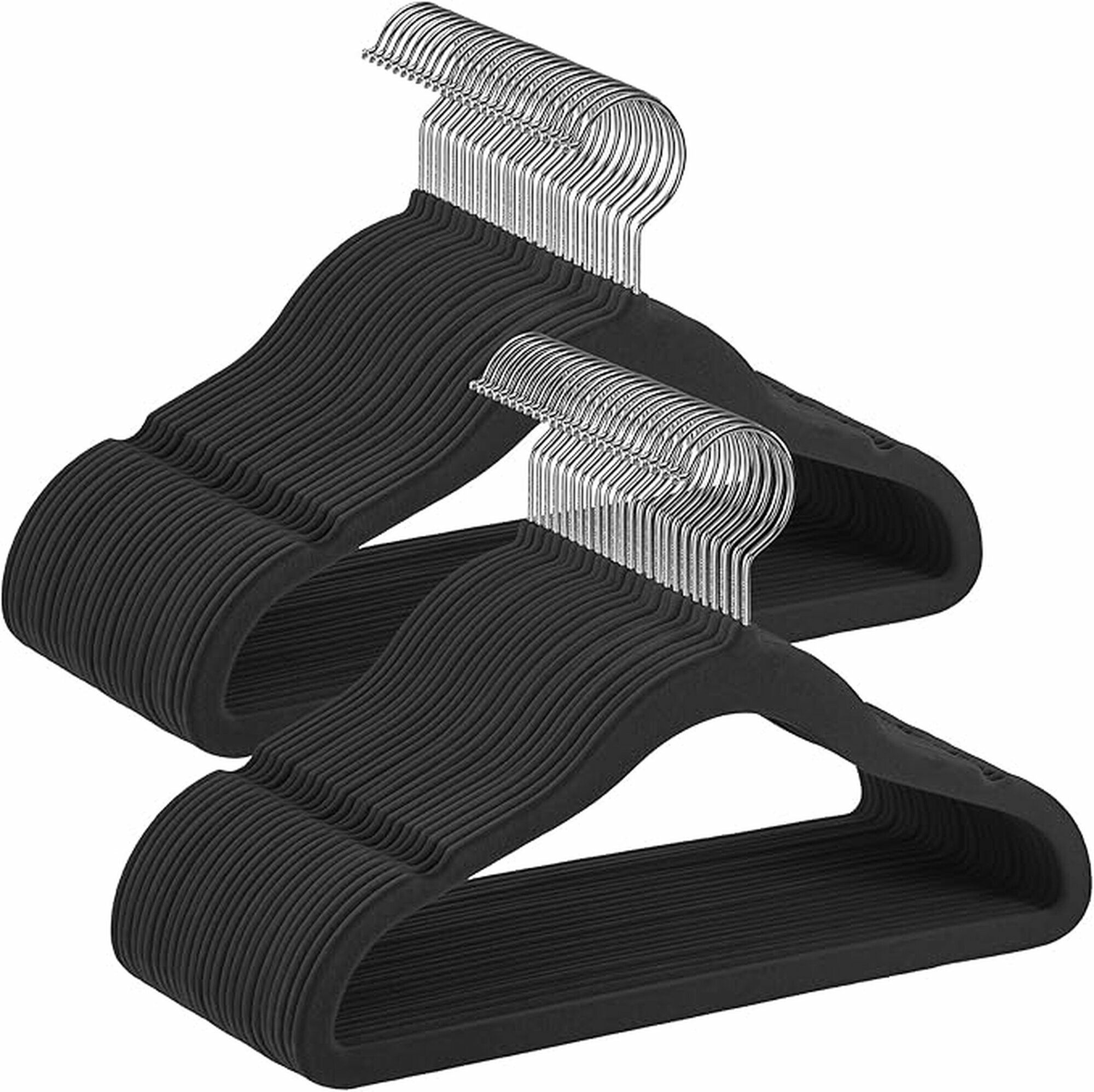 Вешалки для детской одежды SONGMICS - бархат, черный цвет , 50 шт, CRF027B05