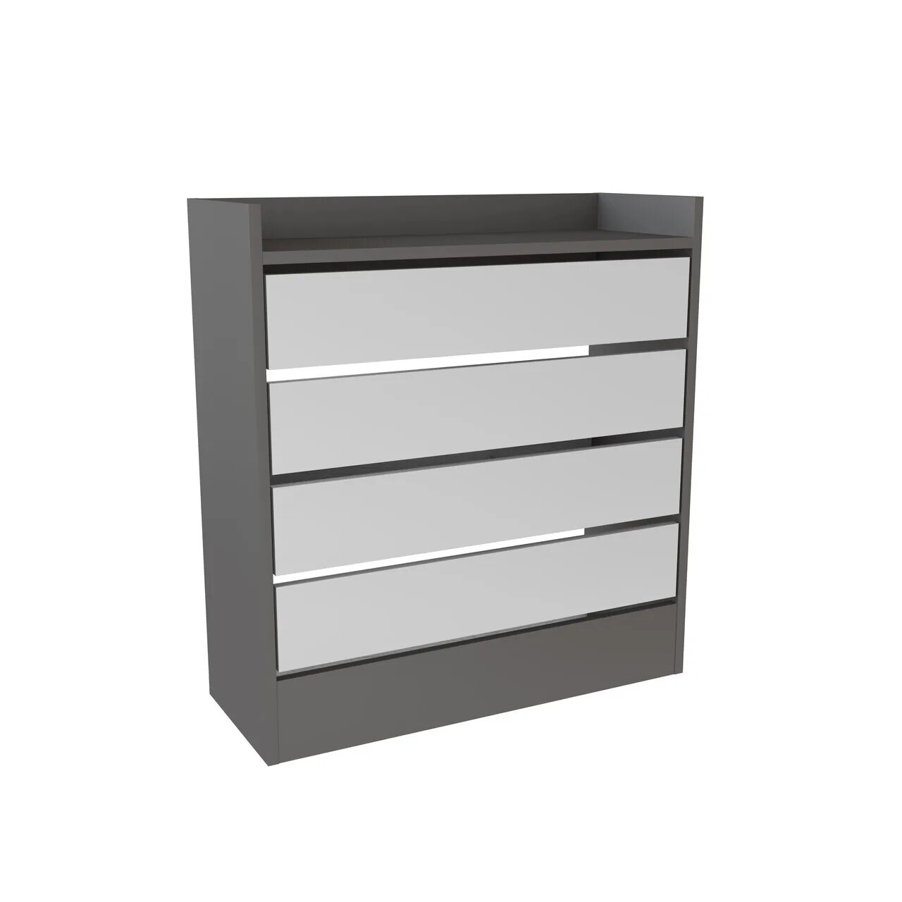 Обувница ЯПТ-3 «Ямайка» закрытая, ЛДСП (Графит серый/Камень серый) 70х27х75