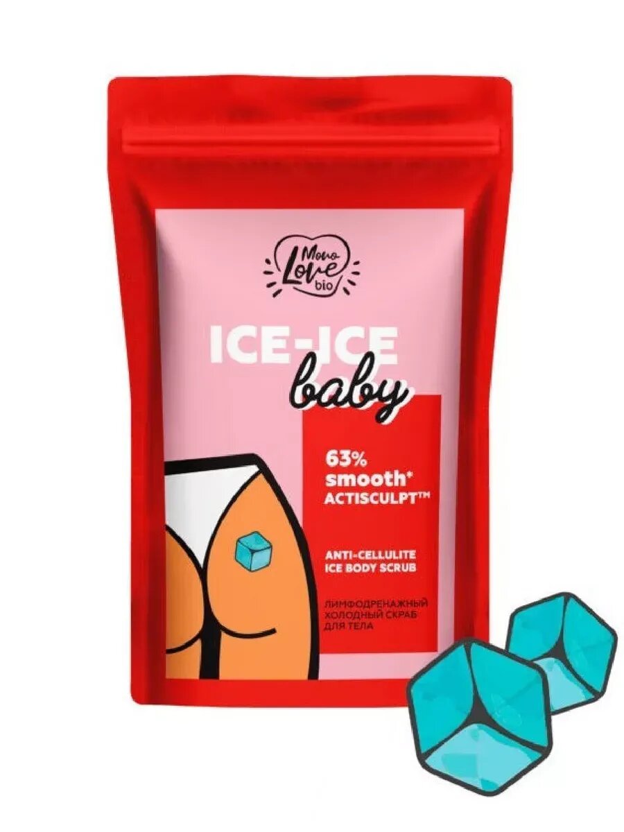 MonoLove Bio кофе скраб лимфодренажный холодный Ice-Ic-2шт.