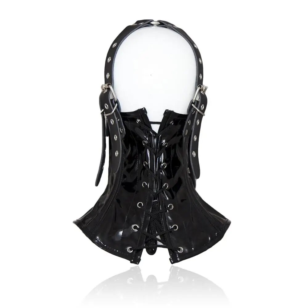 Черный корсет для шеи Head Harness Collar
