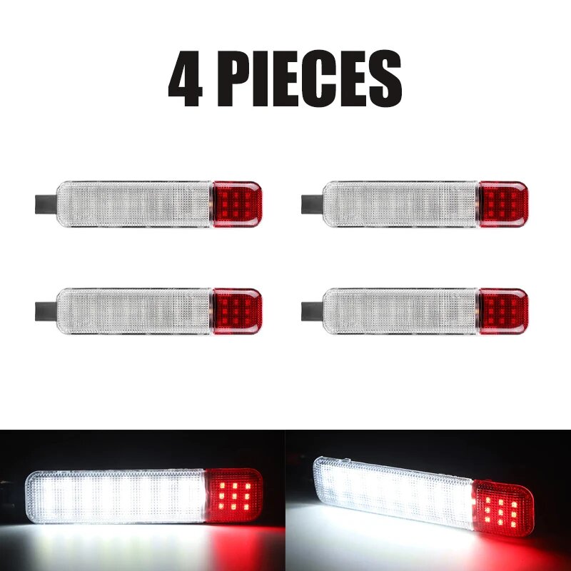 Светодиодный дверной светильник для Chevrolet Silverado GMC Sierra C/K 1500 2500 3500 4pcs Red White