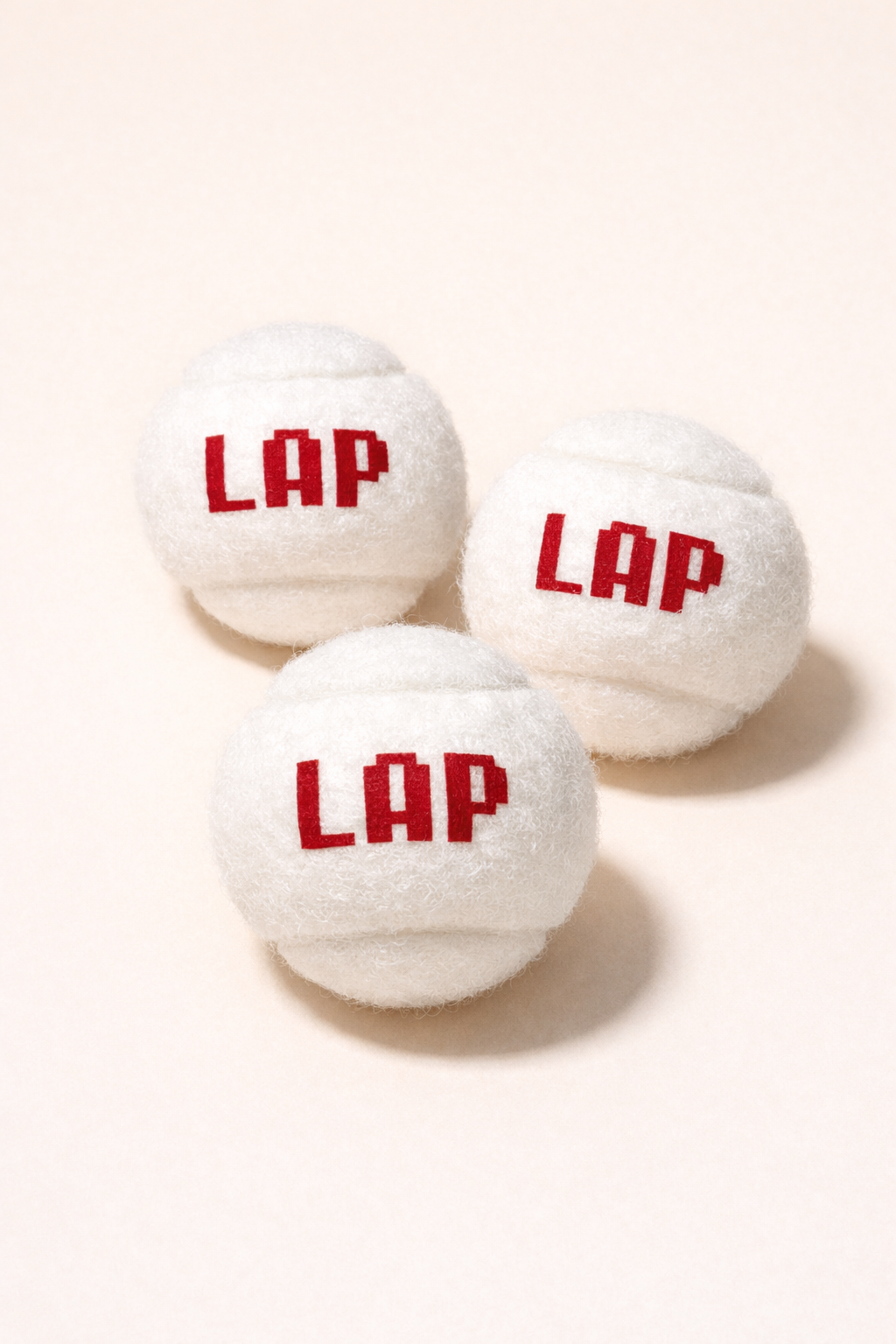 Комплект мячей для игры в лапту, теннис, 3 мяча в комплекте, диаметр 6,5см LAP белый