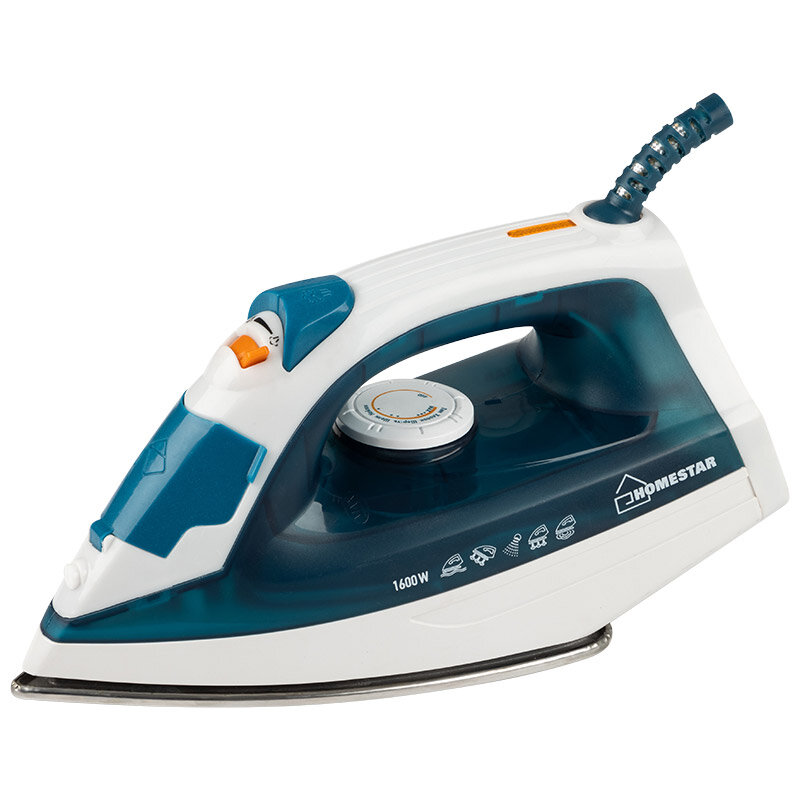 Утюг HOMESTAR 002676 HS-4004, с паровым ударом, вертикальный отпариватель, 1600Вт, голубой