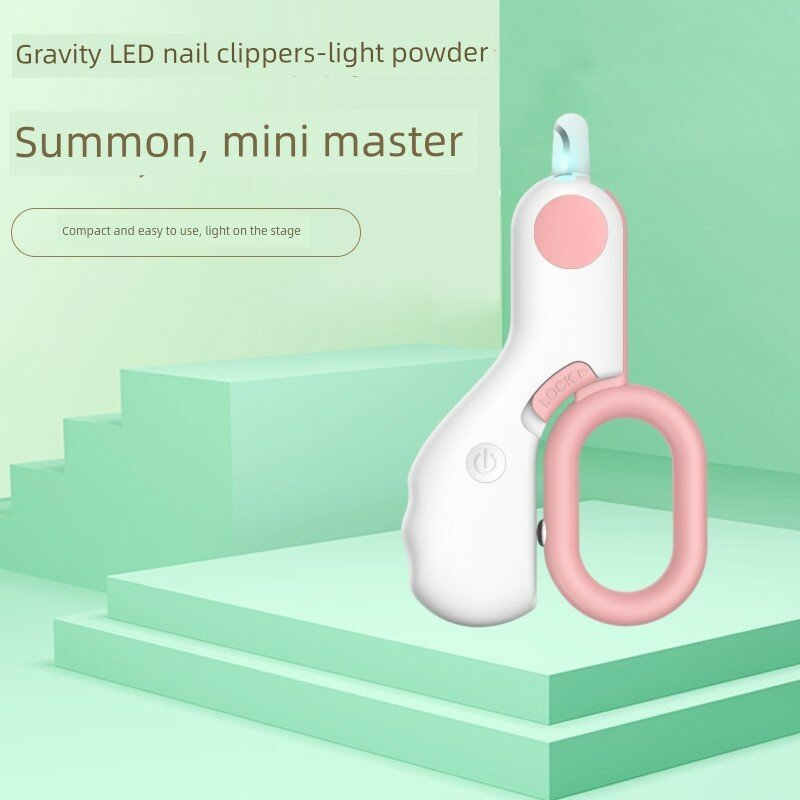 Когтеточки Gravity LED-MINI для кошек, светло-розовый антипробковый дизайн, компактный инструмент для ухода