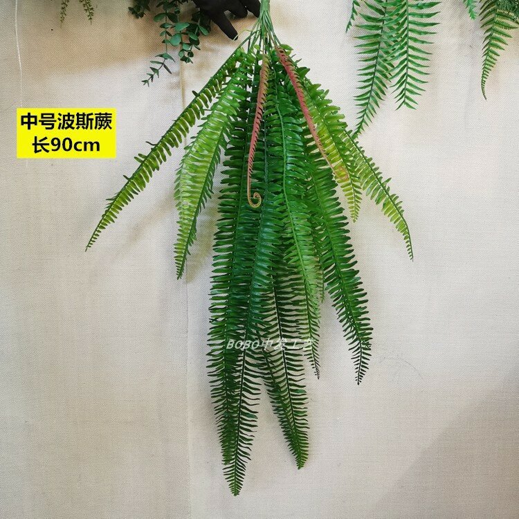 Самые продаваемые искусственные зеленые растения для настенного декора, подвесные зеленые растения-лозы, персидские папоротники для украшения стен, труб, потолков и дверей.