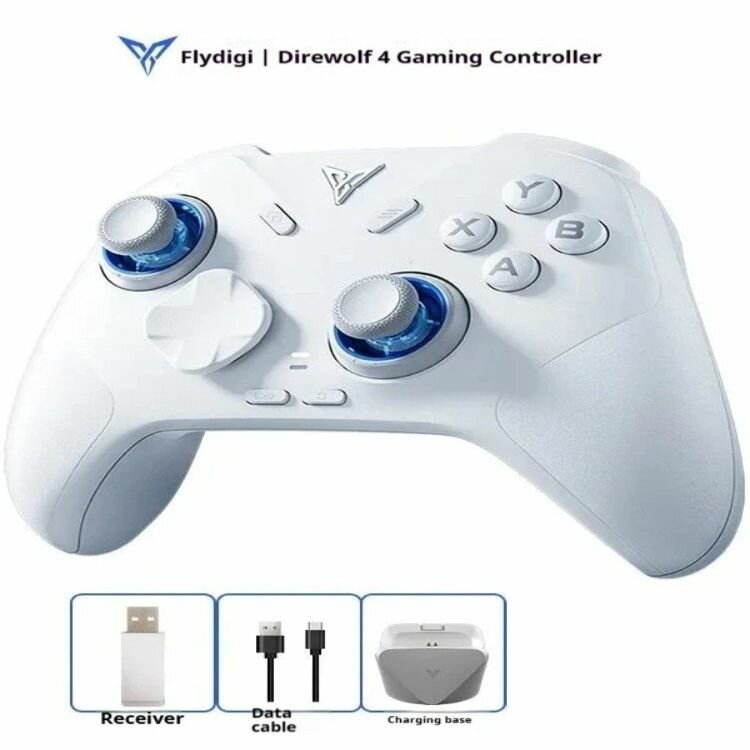 Flydigi Direwolf 4 Беспроводной геймпад Bluetooth для Windows Android IOS Switch 1/2, Подставка для консоли