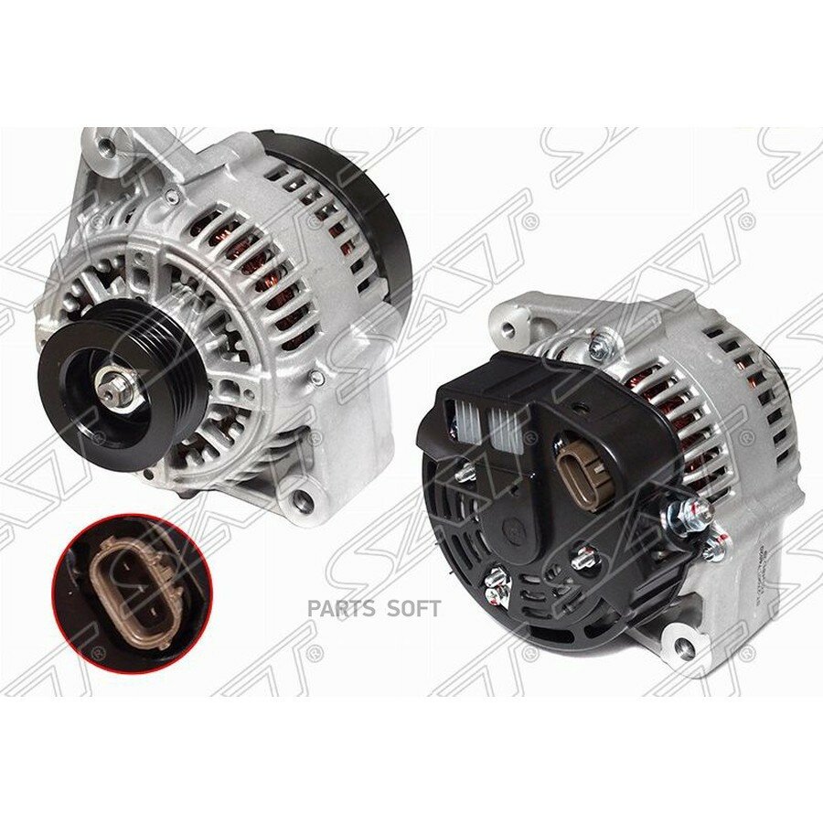 Генератор TOYOTA CORONA/CALDINA/CAMRY/VISTA 1.8 92-98/IPSUM 2.0 96-01/RAV4 2.0 94-00 3/4/5SFE 12V 80 от официального дистрибьютора, SAT, артикул ST2706074620