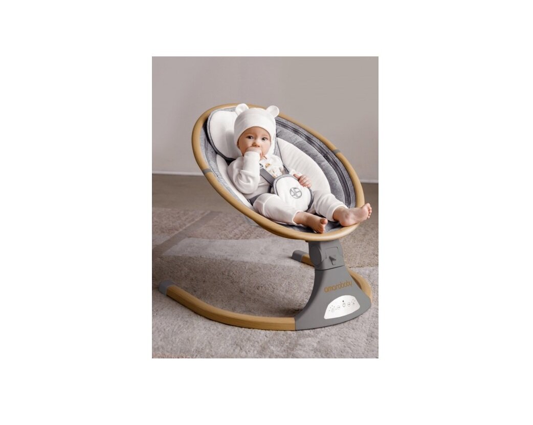 Качели электронные детские AmaroBaby ERGO SWING, серый (AB22-22ERGO/11)