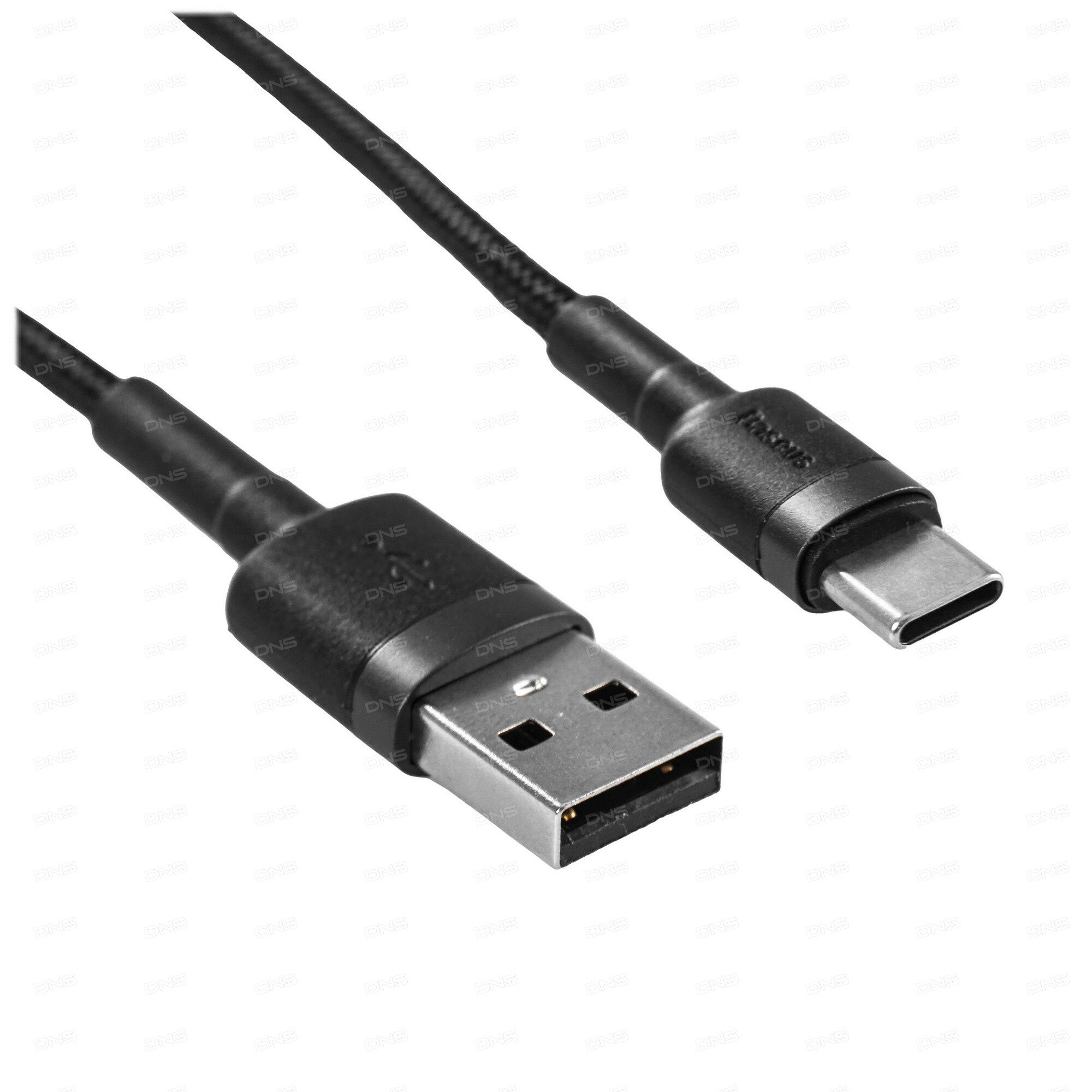 Кабель круглый Baseus USB Type-C - USB 2.0 Type-A черный 2 м