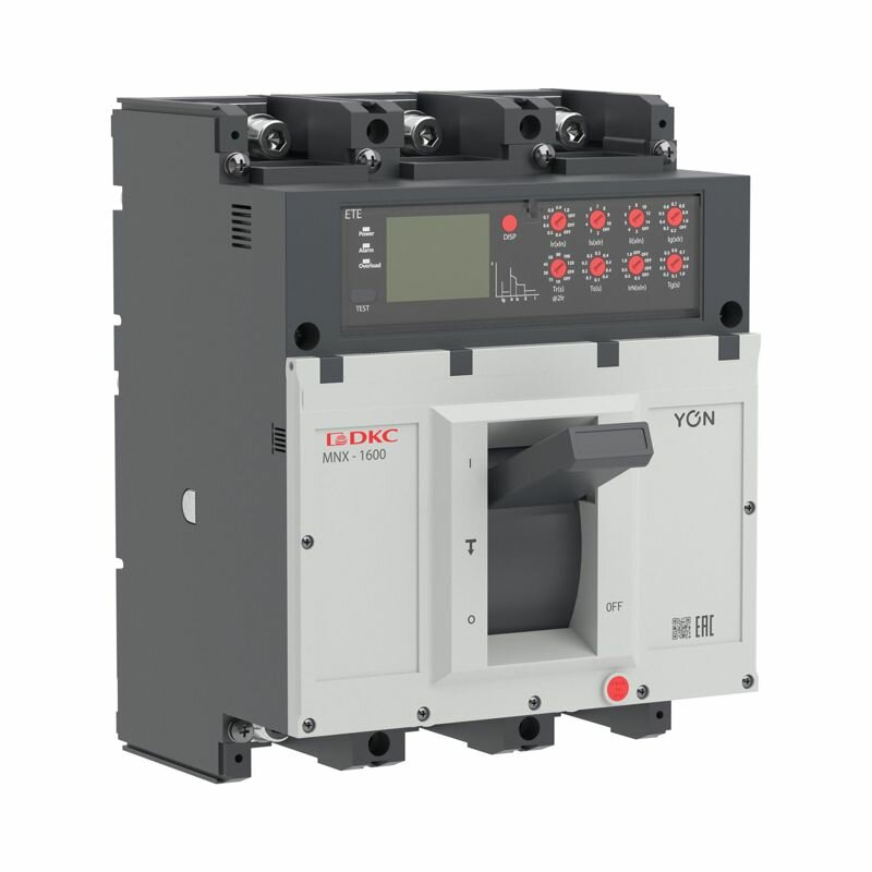Выключатель автоматический 3P 1250А 100кА pro MNX1600M при AC415V расцепитель ETE YON MNX1600M3PETE1250