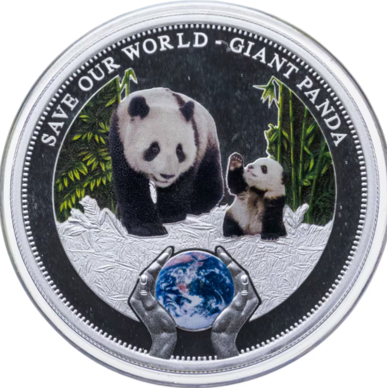 Острова Кука 1 доллар 2013 Proof "Сохраним наш мир - Большая гигантская китайская панда"