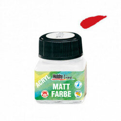 Краска акриловая матовая Hobby Line, ярко-красная, 20 мл