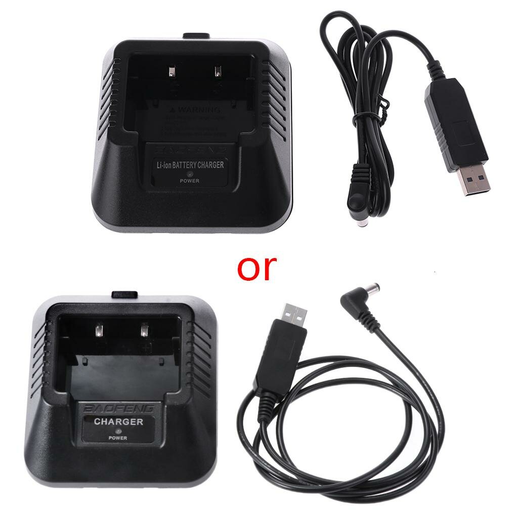 Зарядное устройство USB для рации Baofeng UV-5R, Черный