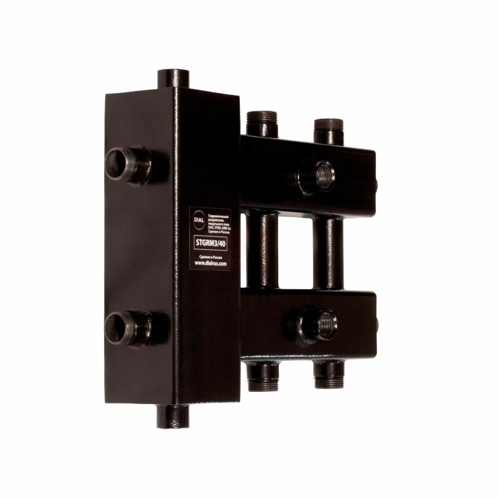 Гидравлический разделитель модульного типа DIAL STEEL GRM 3х40, 40 квт, гидрострелка 3 контура для систем отопления частного дома, сталь