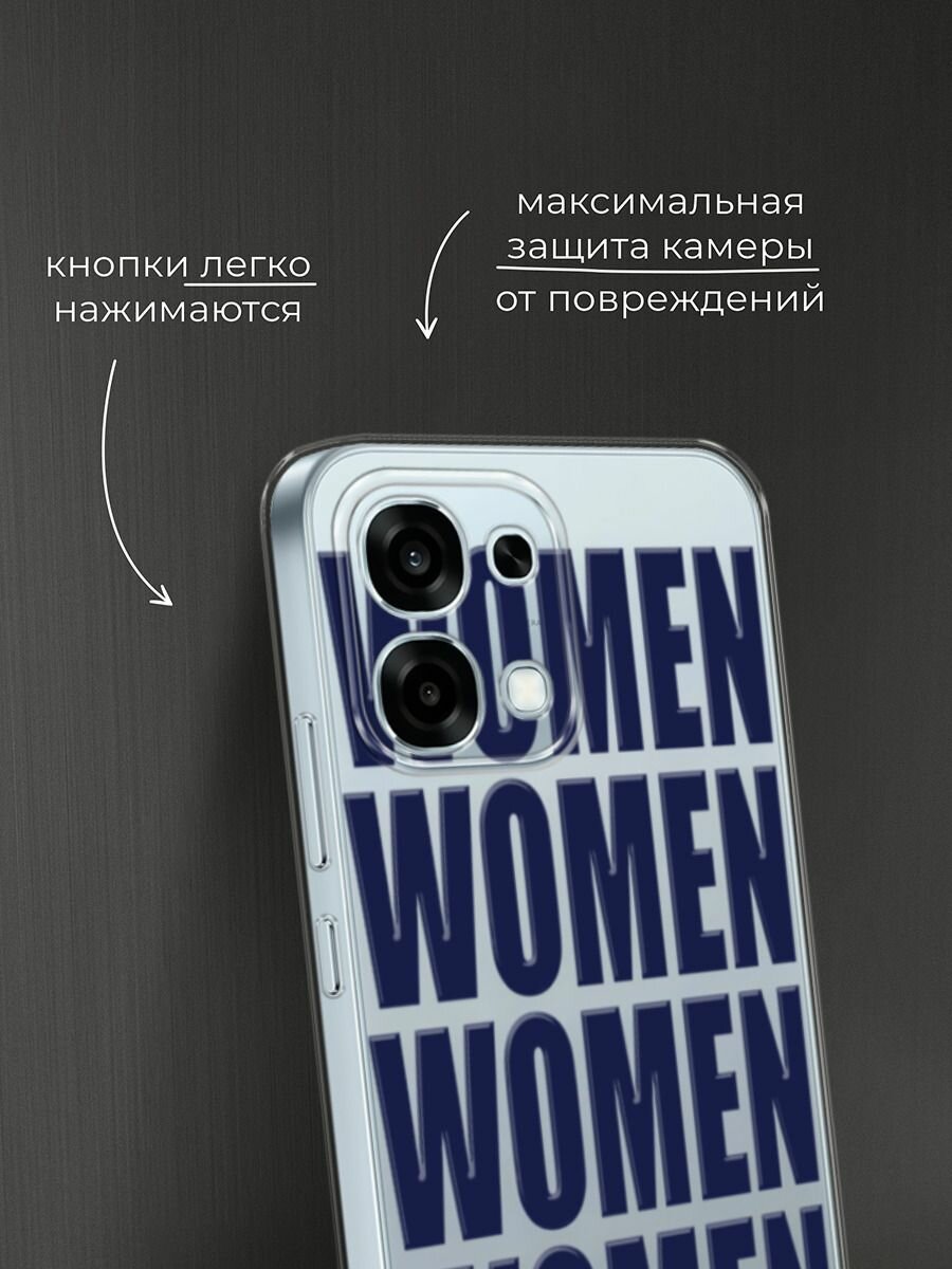 Силиконовый чехол на Oppo A6 Pro / Оппо A6 Про с принтом woman blue — фото 1