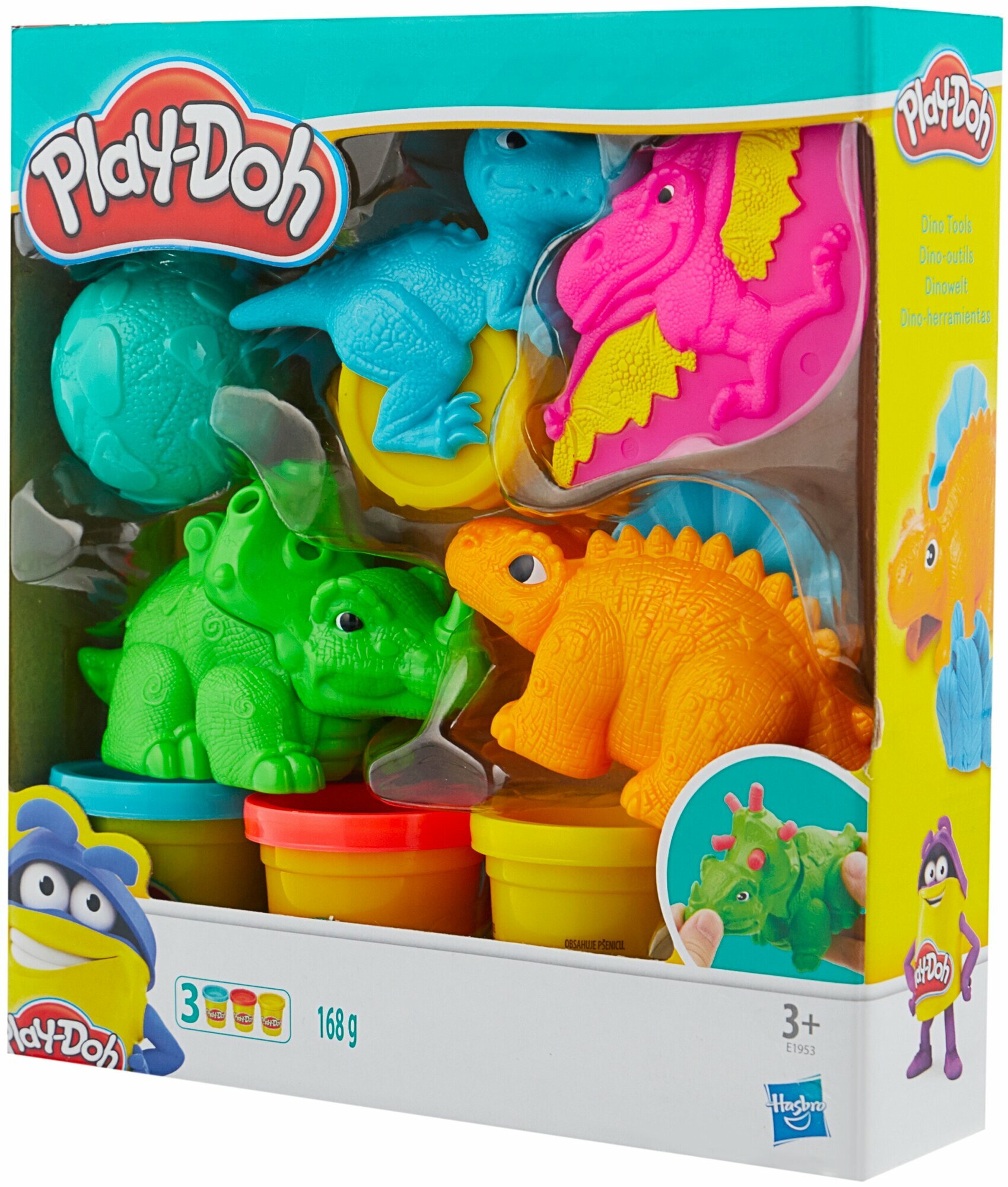 Масса для лепки Play-Doh Малыши-динозаврики (E1953), 3 цвета