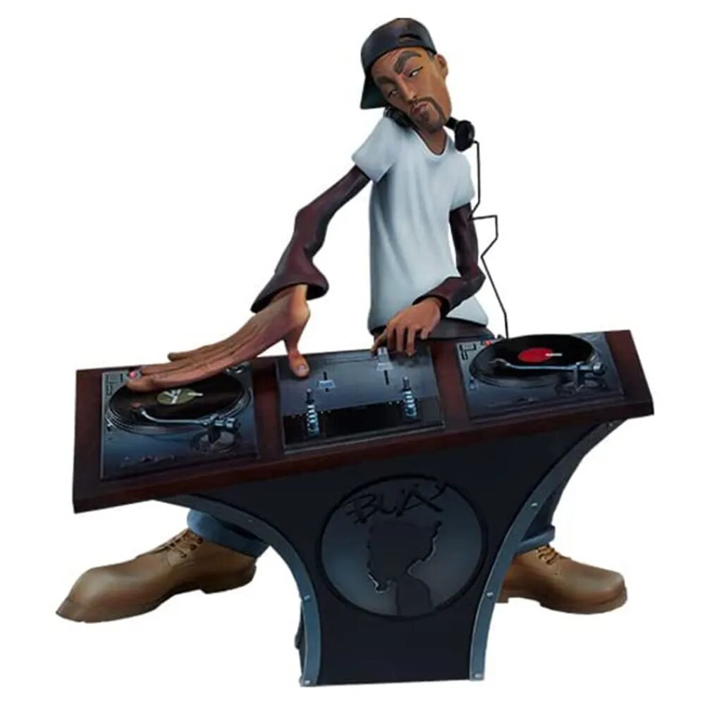 Фигурка садовая DJ из пластика, садовая фигура для газона, белый цвет, размер 20×18×12 см