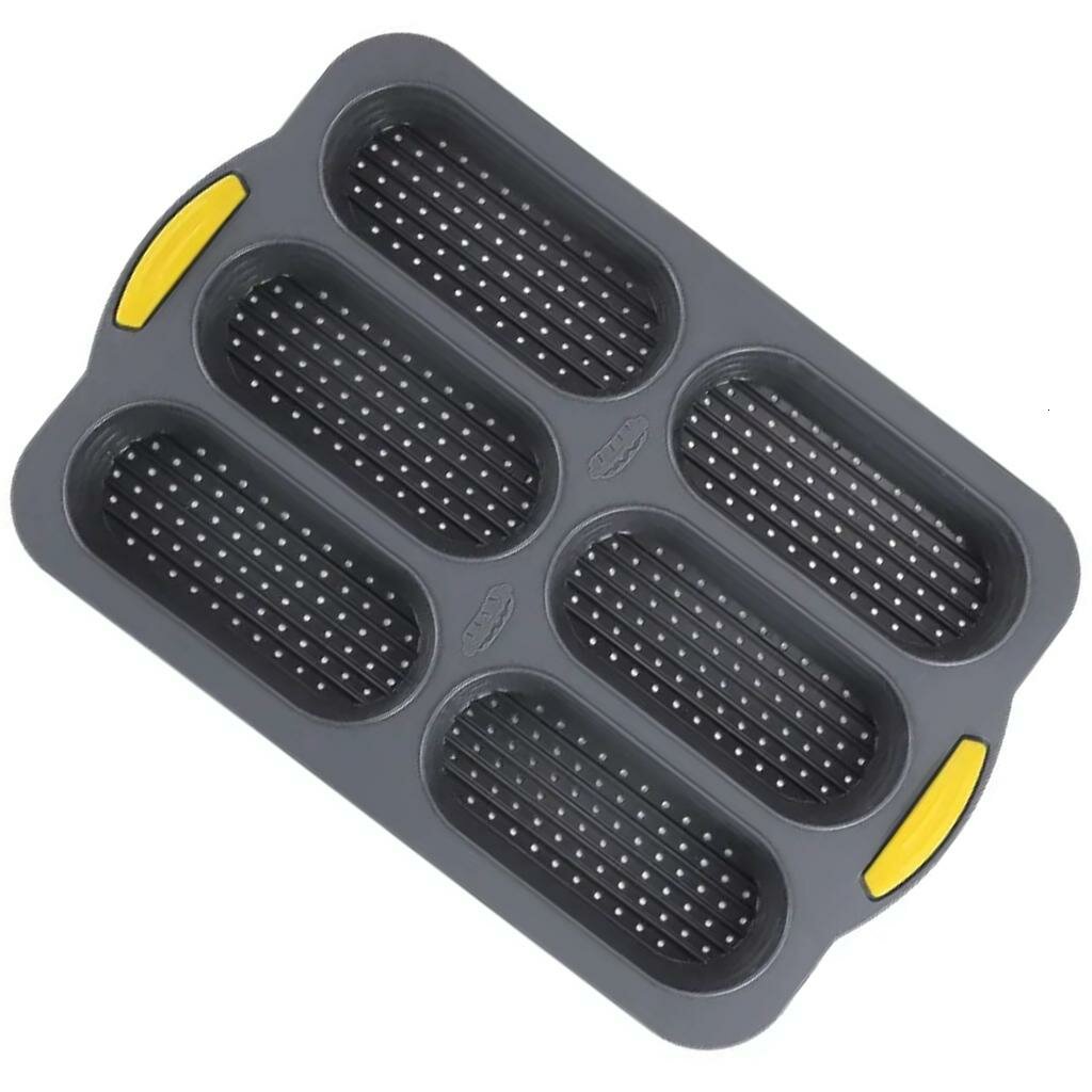 Силиконовые формы для хот-догов, 6 гнёзд, Серый