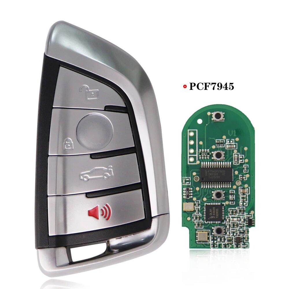 BMW ключ 315MHz, PCF7945, 4 кнопки, серебристый