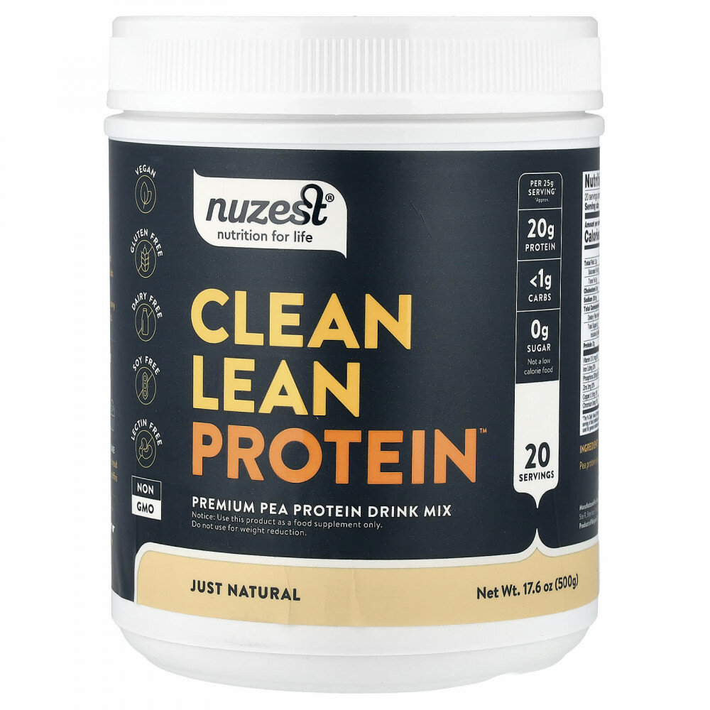 Nuzest, Clean Lean Protein™, Just Natural, 500 г (17,6 унции)