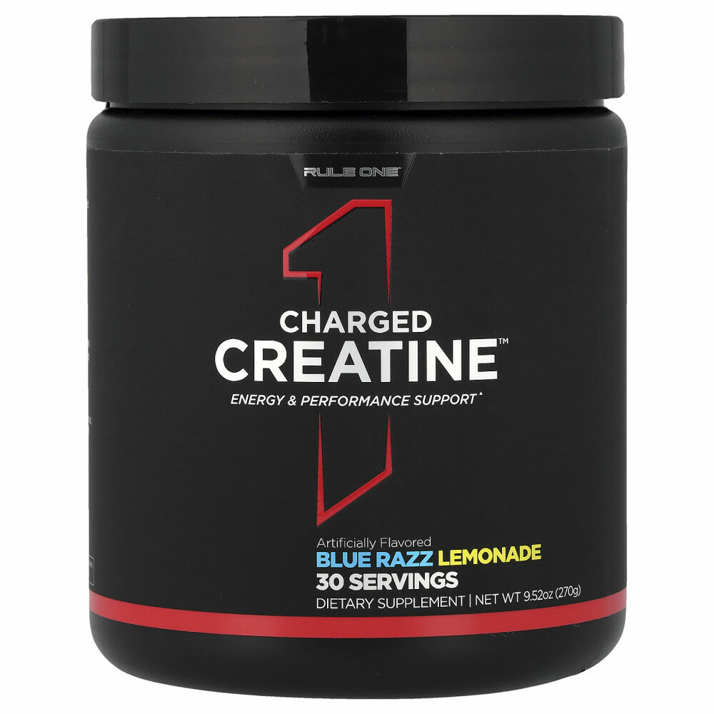 Rule One Proteins, Charged Creatine™, лимонад с голубой малиной, 270 г (9,52 унции)