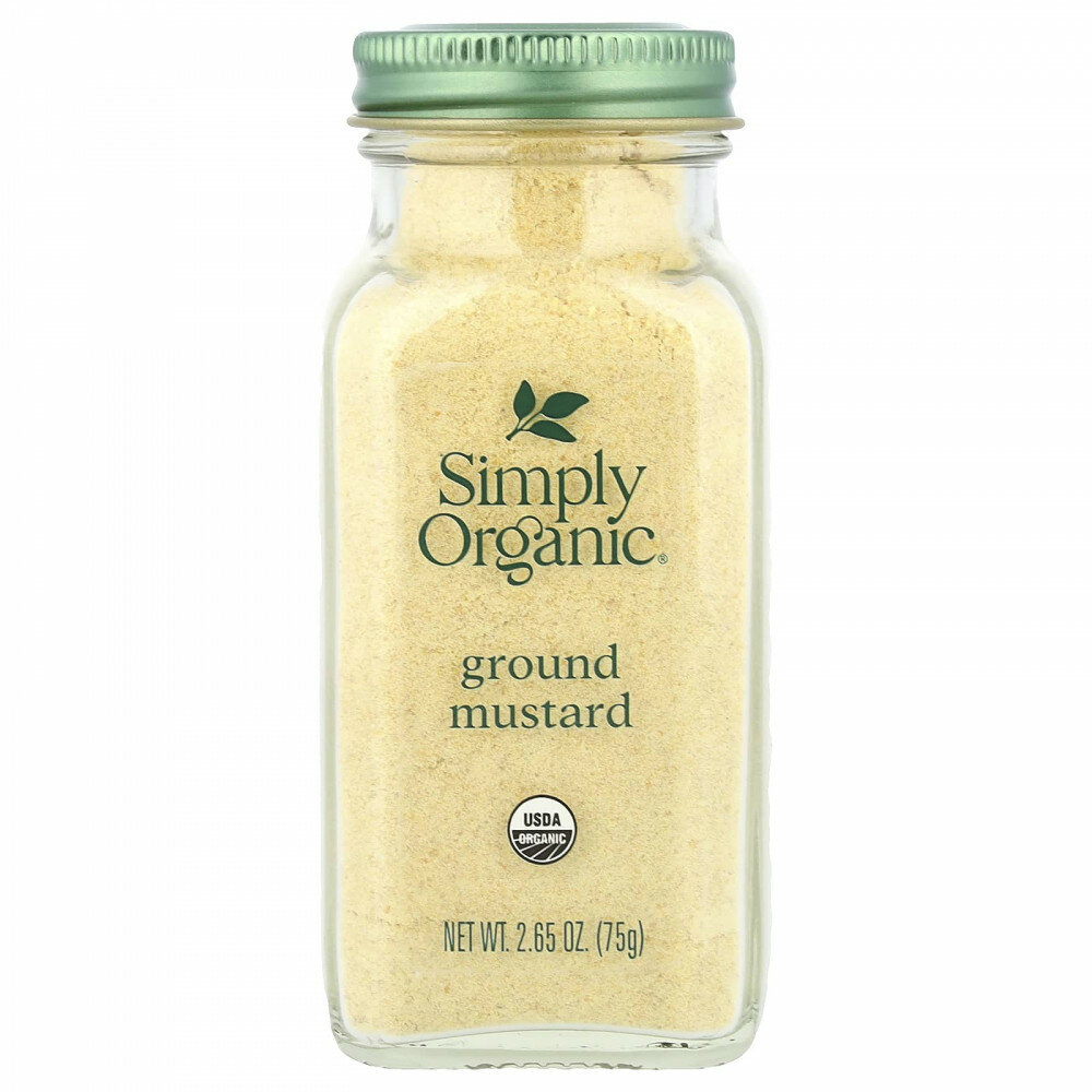 Simply Organic, молотая горчица, 75 г (2,65 унции)