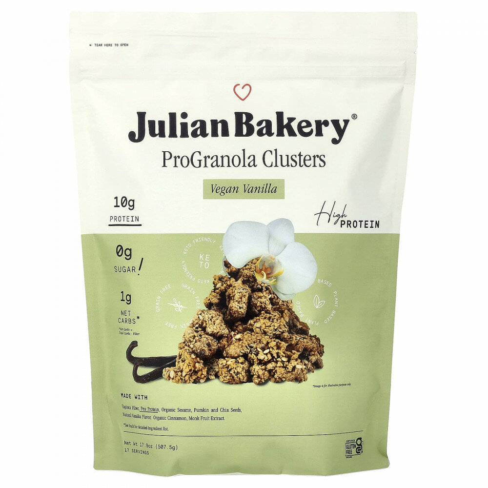 Julian Bakery, ProGranola, со вкусом веганской ванили, 507,5 г (17,9 унции)