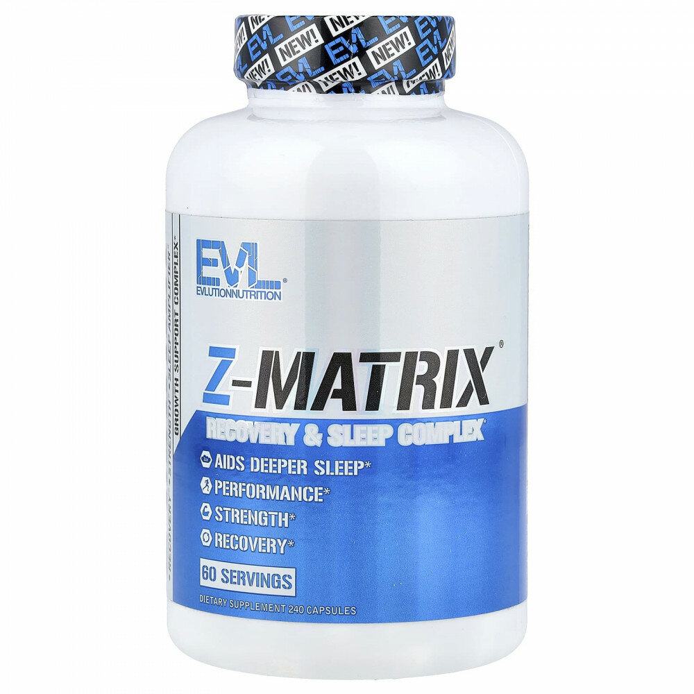 EVLution Nutrition, Z-Matrix®, комплекс для восстановления и сна, 240 капсул