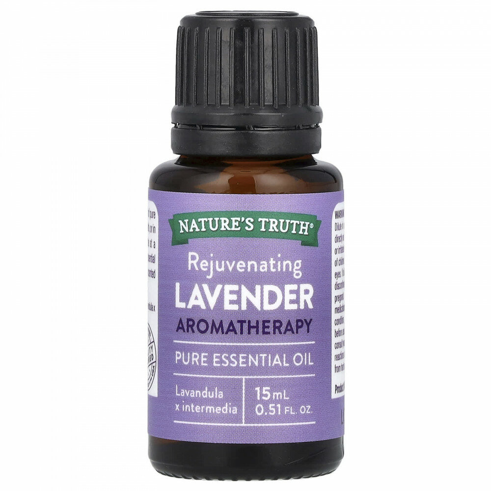 Nature's Truth, чистое эфирное масло, омолаживающая лаванда, 15 мл (0,51 жидк. унции)