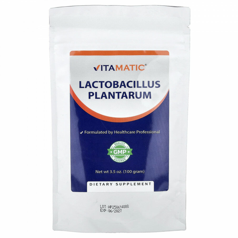 Vitamatic, лактобактерии плантарум (Lactobacillus plantarum), 100 г (3,5 унции)