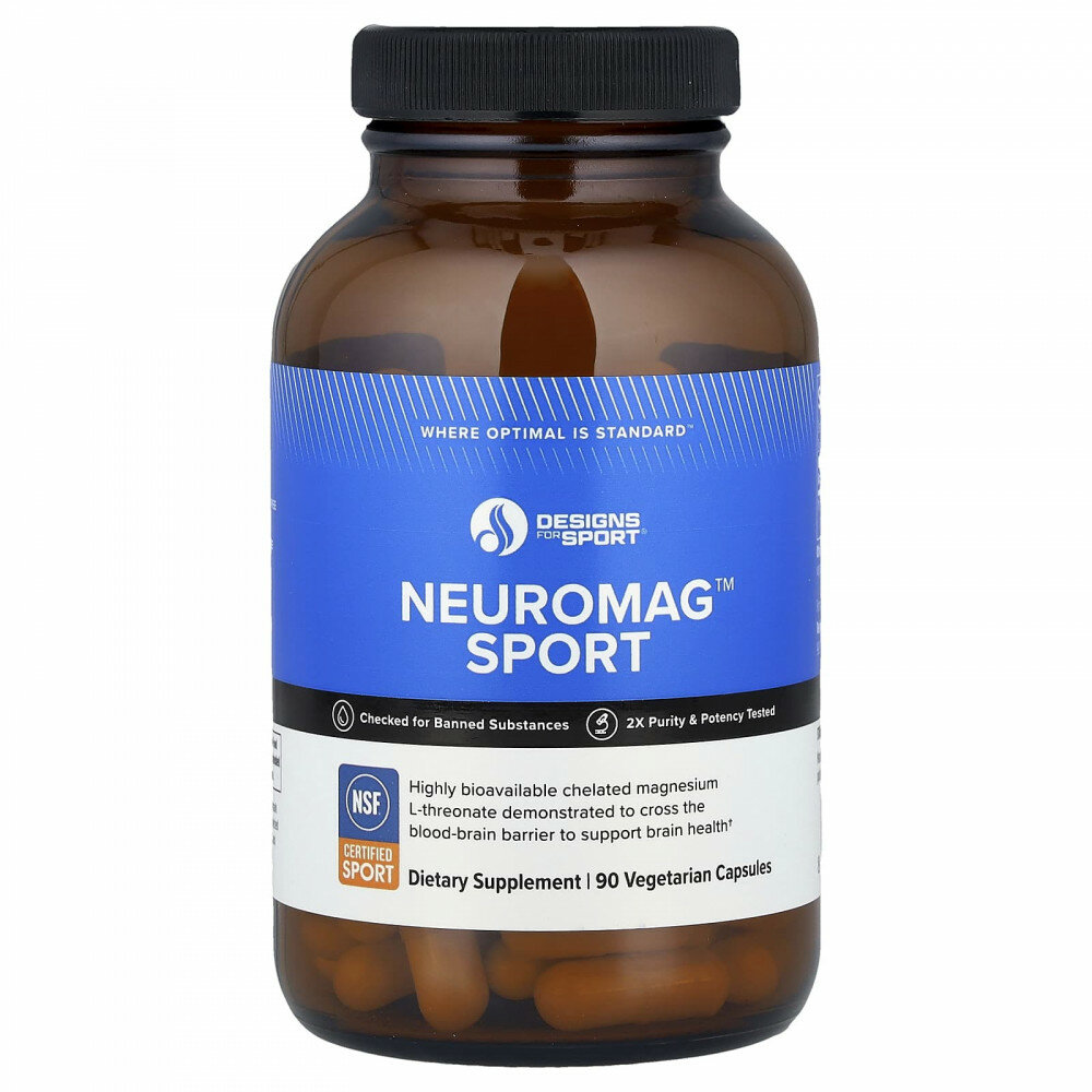 Designs For Health, Designs For Sport®, NeuroMag™, 90 вегетарианских капсул (48,3 мг в 1 капсуле)