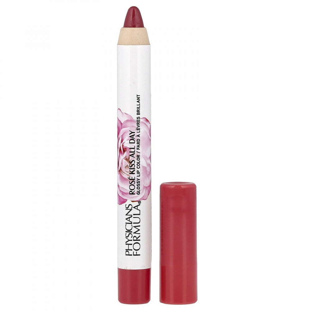 Physicians Formula, Rosé Kiss All Day, глянцевая губная помада, 1711506 розово-лиловый, 4,3 г (0,15 унции)