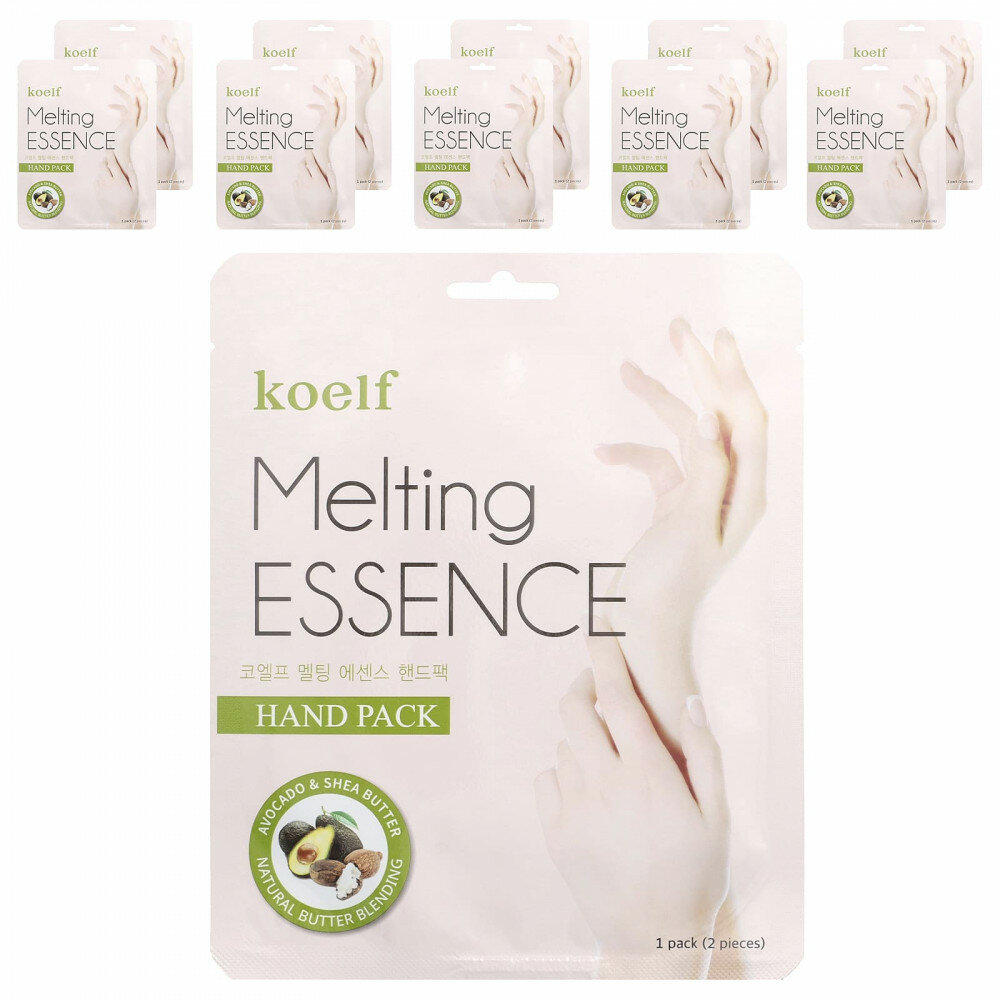 Koelf, Melting Essence Hand Pack, маска для рук, 10 пар