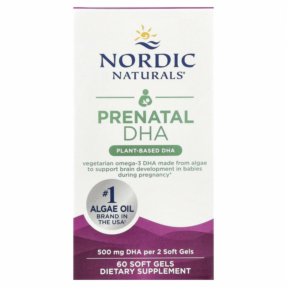 Nordic Naturals, пренатальная ДГК, 60 капсул (250 мг в 1 капсуле)