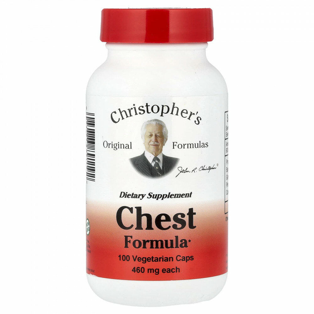 Christopher's Original Formulas, груди, 100 вегетарианских капсул