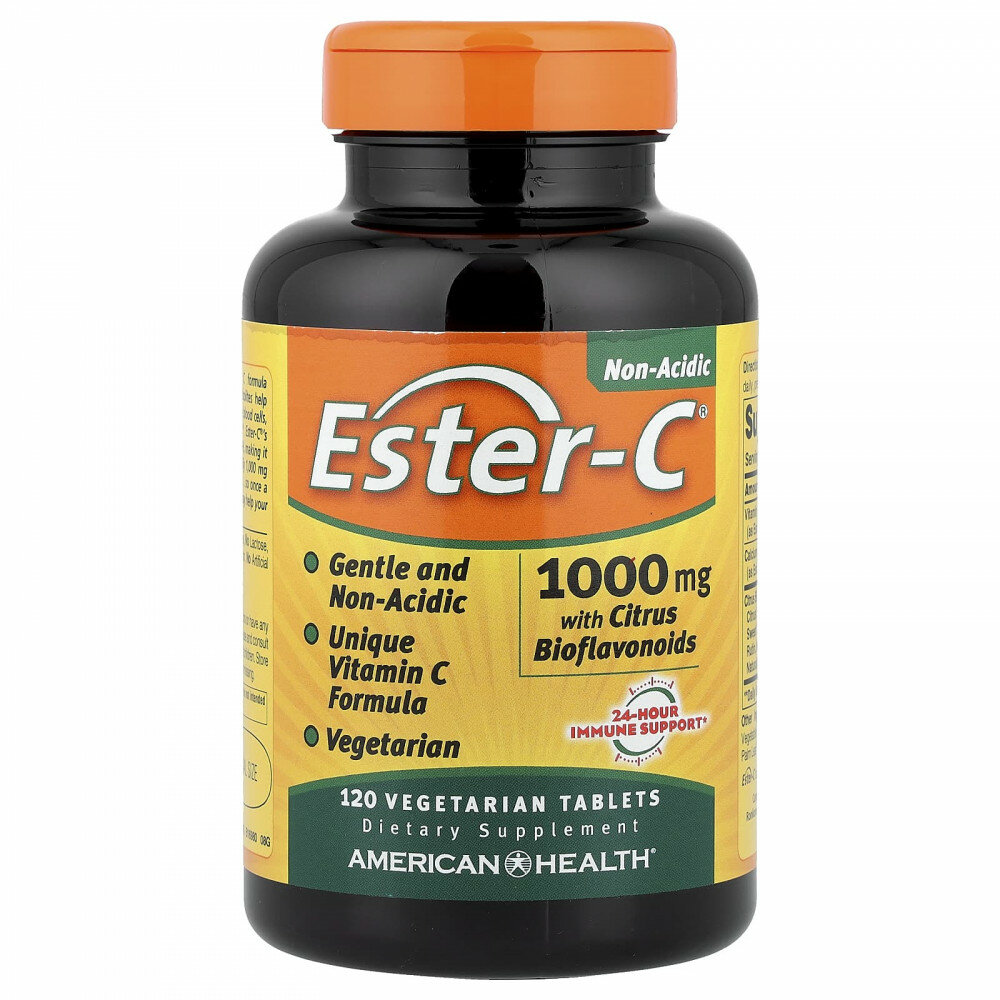 American Health, Ester-C® с цитрусовыми биофлавоноидами, 1000 мг, 120 вегетарианских таблеток