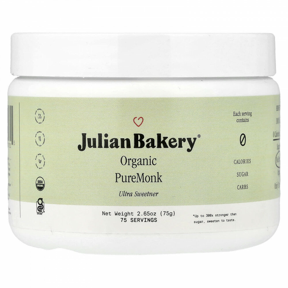 Julian Bakery, органический подсластитель PureMonk, 75 г (2,65 унции)