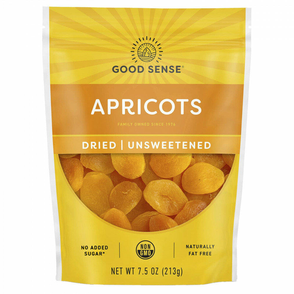 Good Sense, абрикосы, сушеные и неподслащенные, 213 г (7,5 унции)