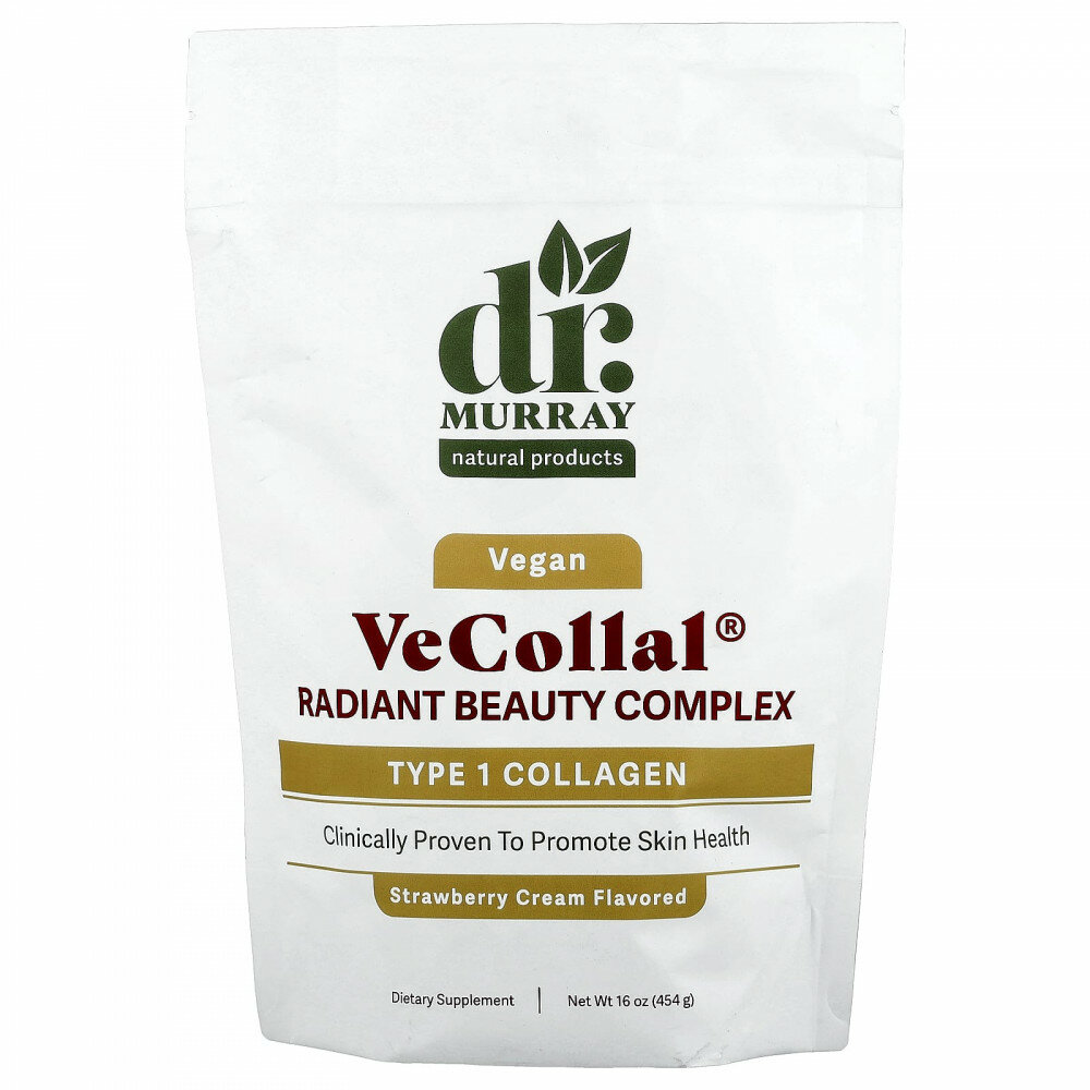 Dr. Murray's, VeCollal®, Vegan Radiant Beauty, клубничный крем, 454 г (16 унций)